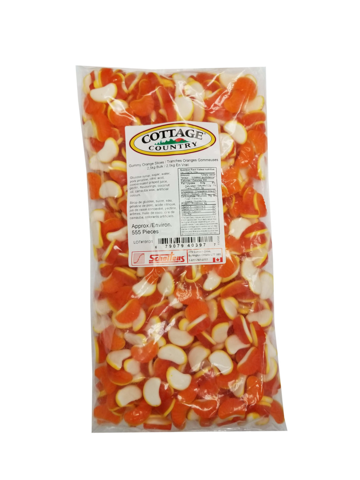 Gummy Orange Slices 2.5KG Bulk - Cottage Country Candies