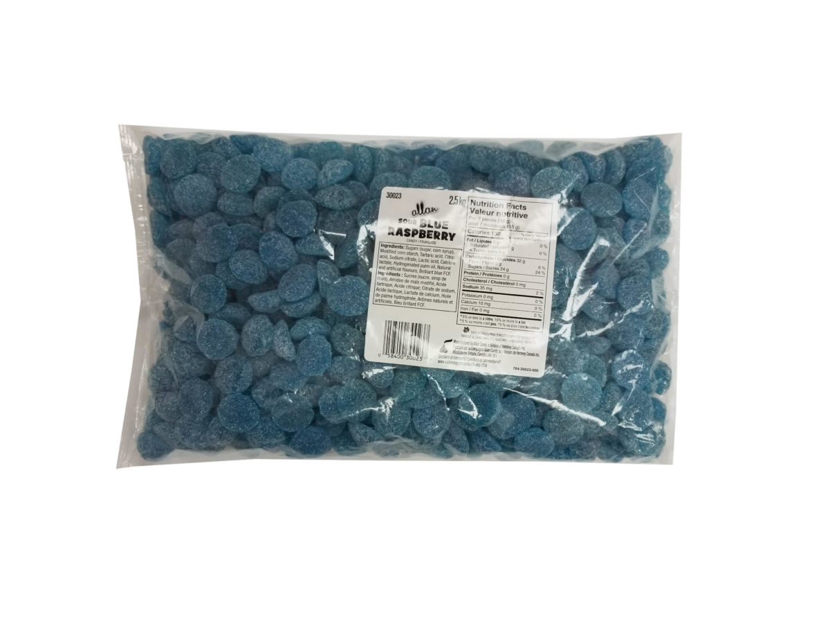 Sour Blue Raspberries 2.5KG Bulk - Cottage Country Candies