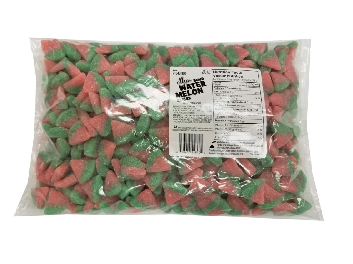Sour Watermelon Slices 2.5KG - Cottage Country Candies