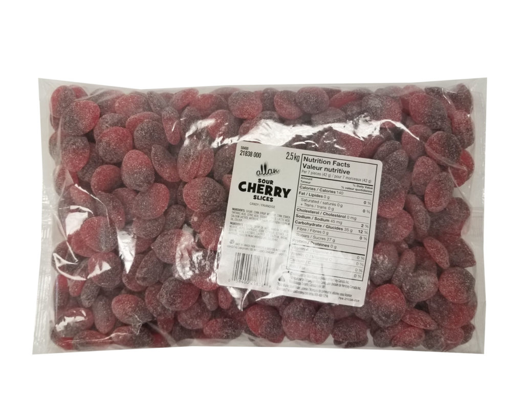 Sour Cherry Slices 2.5KG Bulk - Cottage Country Candies