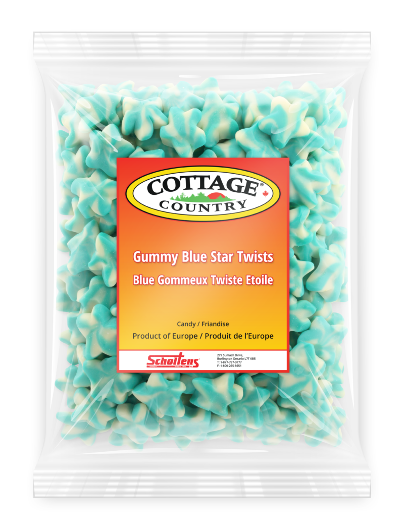 Gummy Blue Star Twist 1KG - Cottage Country Candies