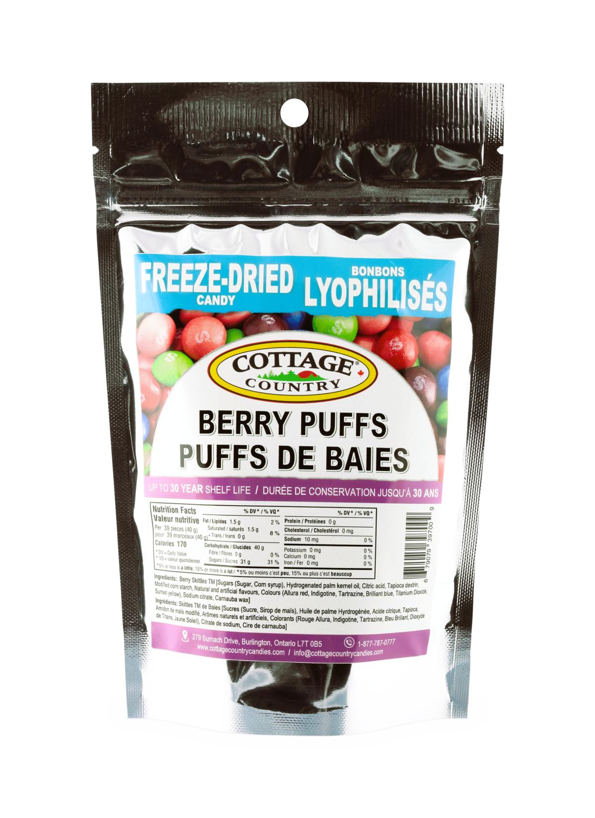 Freeze Dried Berry Puffs 100g - Cottage Country Candies