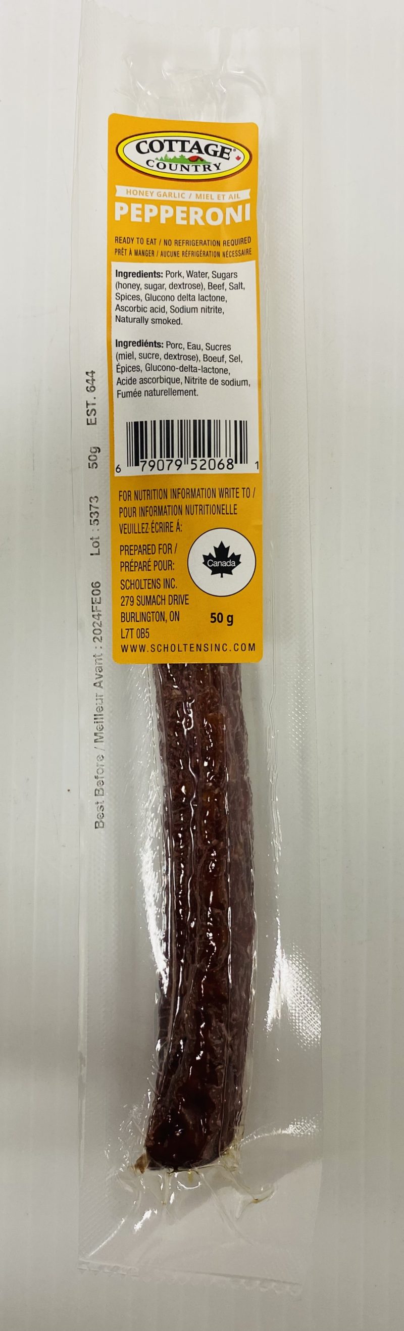 Honey Garlic Pepperoni 50g - Cottage Country Candies